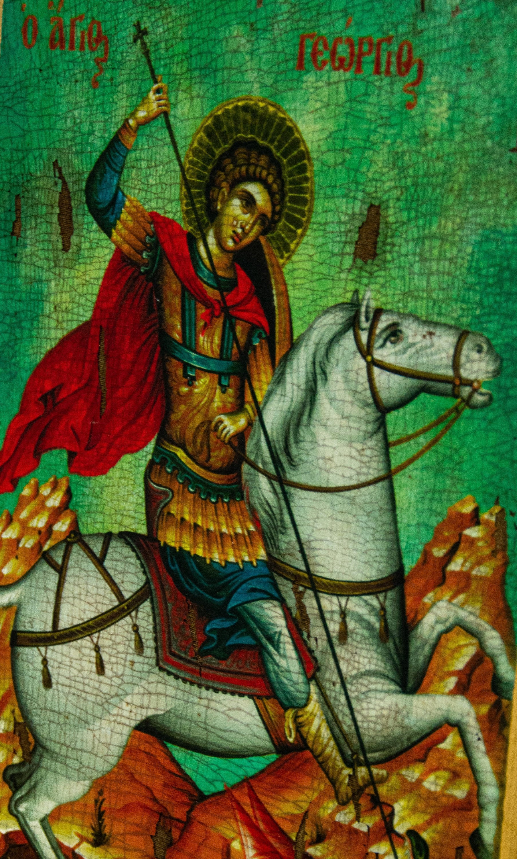 Saint George Icon Handmade Greek Orthodox Icon of St George - Etsy