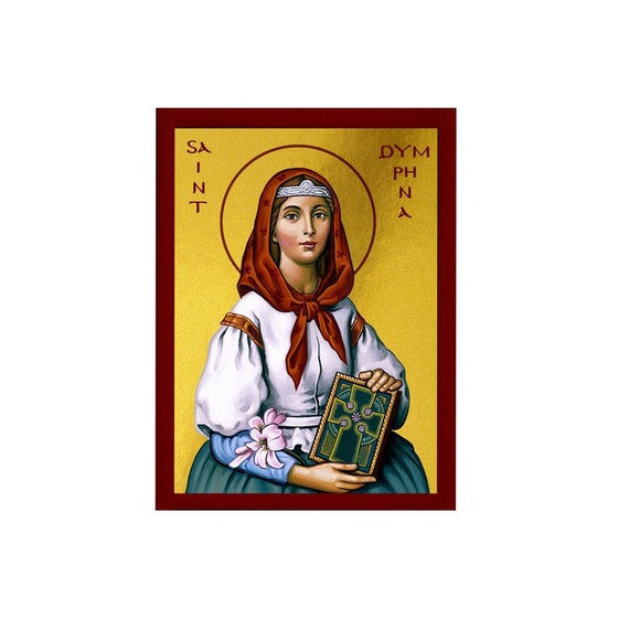 Saint Dymphna Icon Handmade Greek Orthodox Icon St Dymphna - Etsy