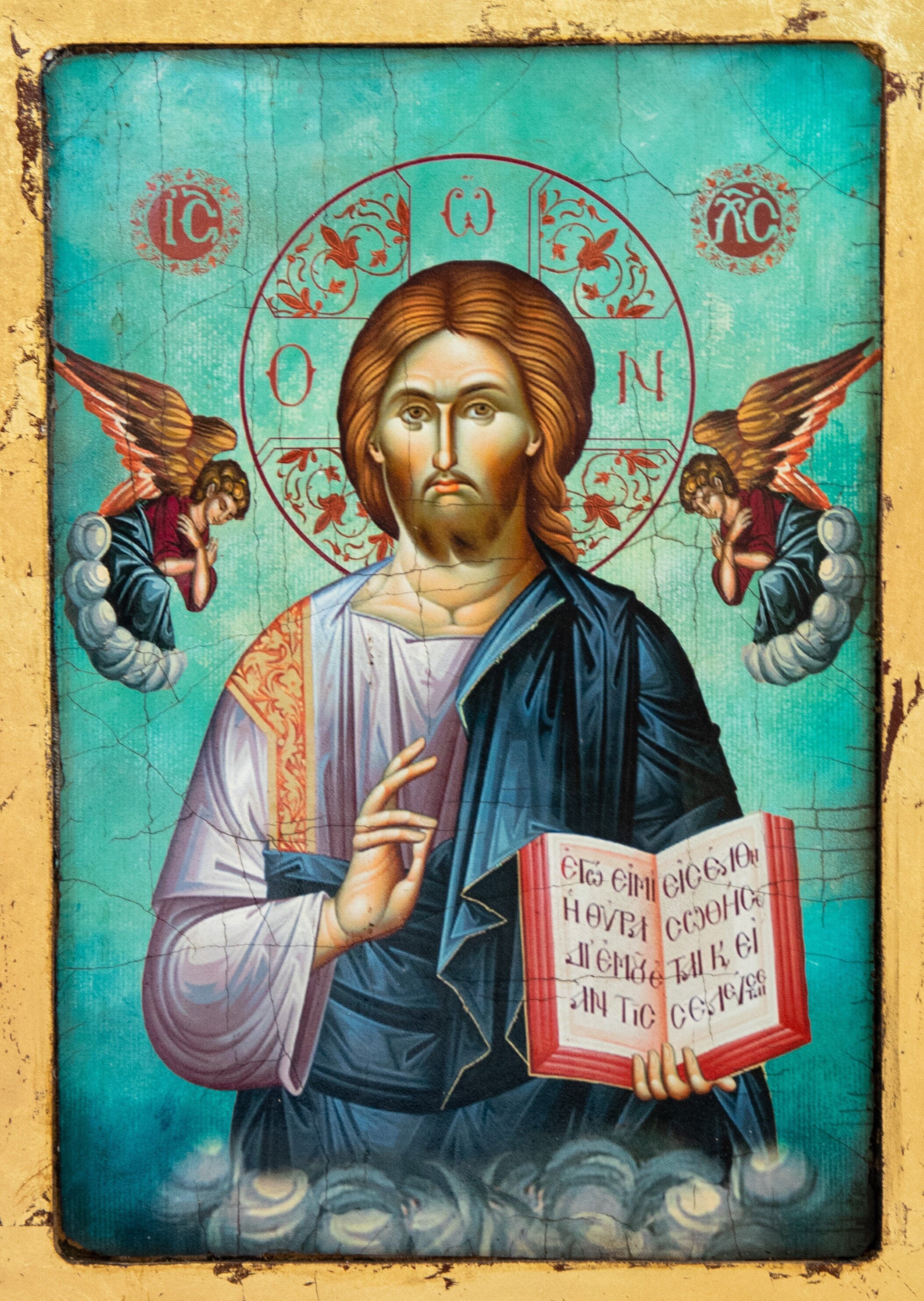 Jesus Christ Icon Handmade Greek Orthodox Icon of Lord - Etsy