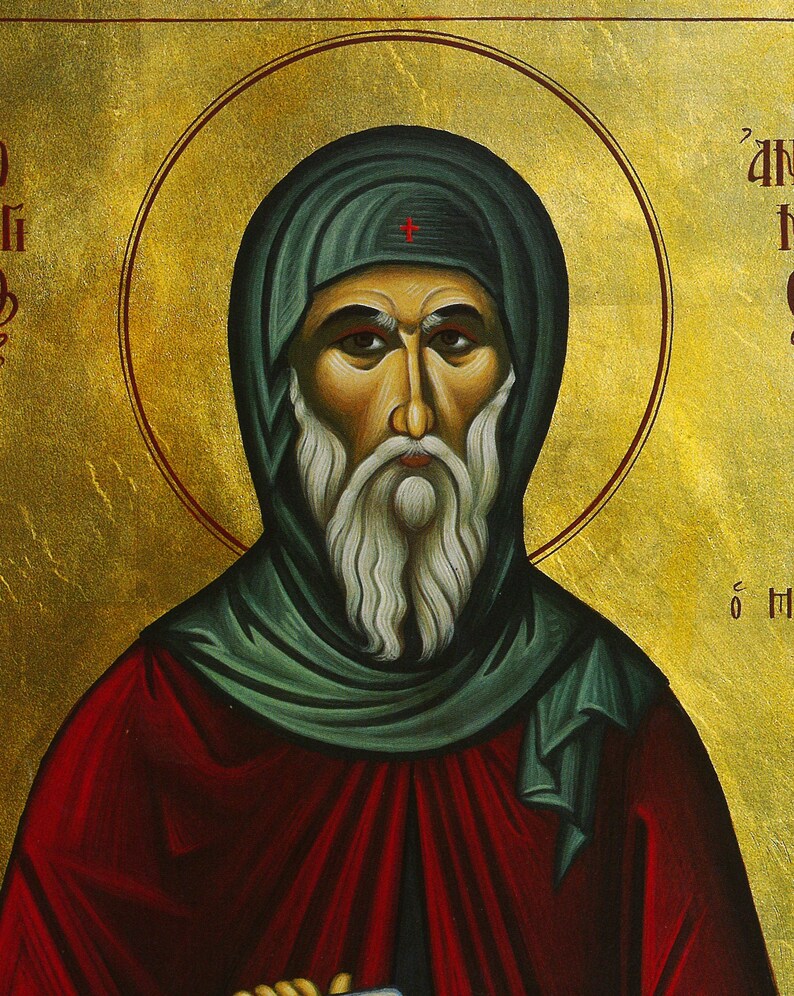 Saint Anthony Icon Handmade Greek Orthodox Icon of Saint - Etsy