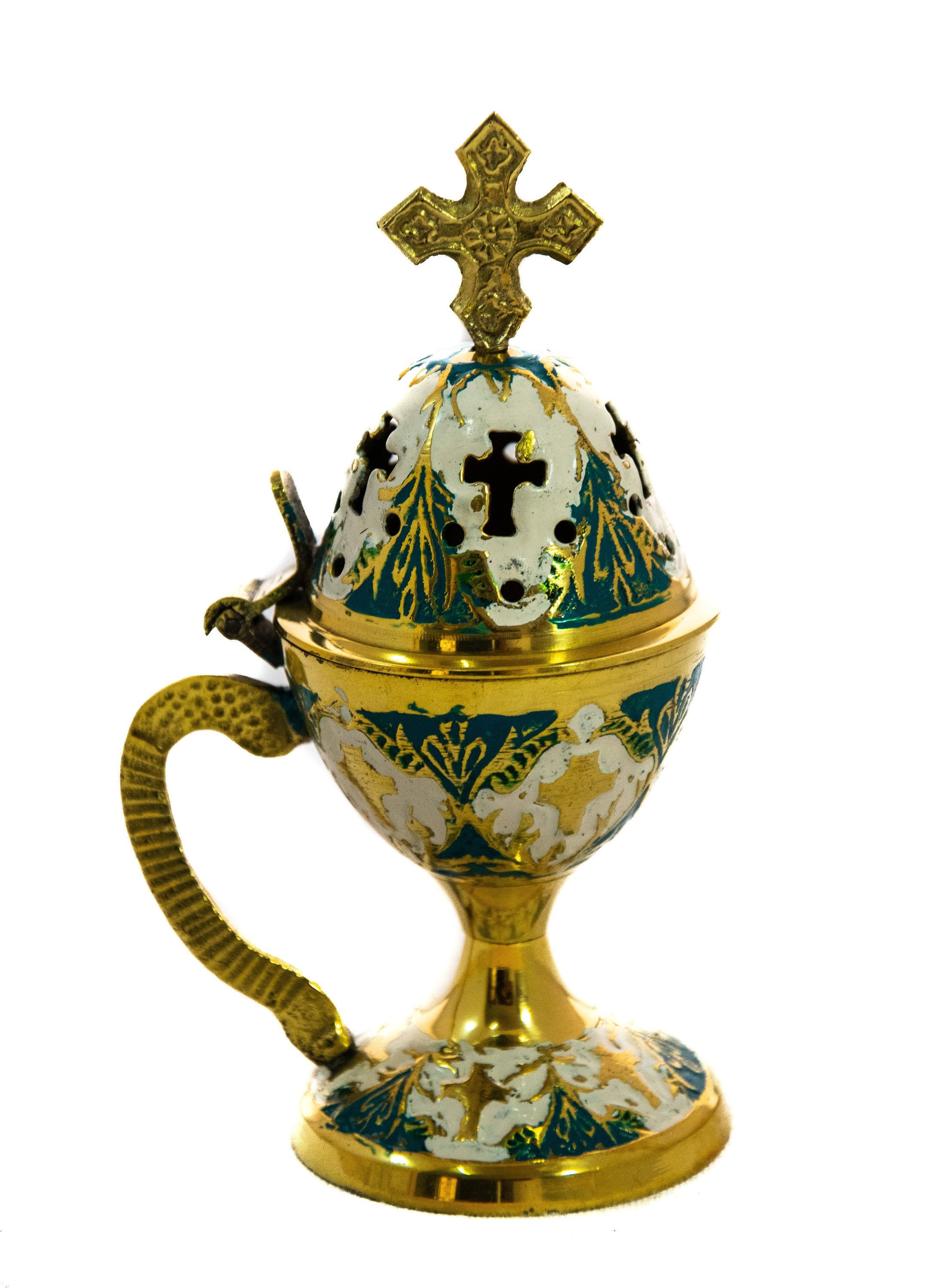 Christian Brass Resin Incense Burner Greek Orthodox Thurible | Etsy