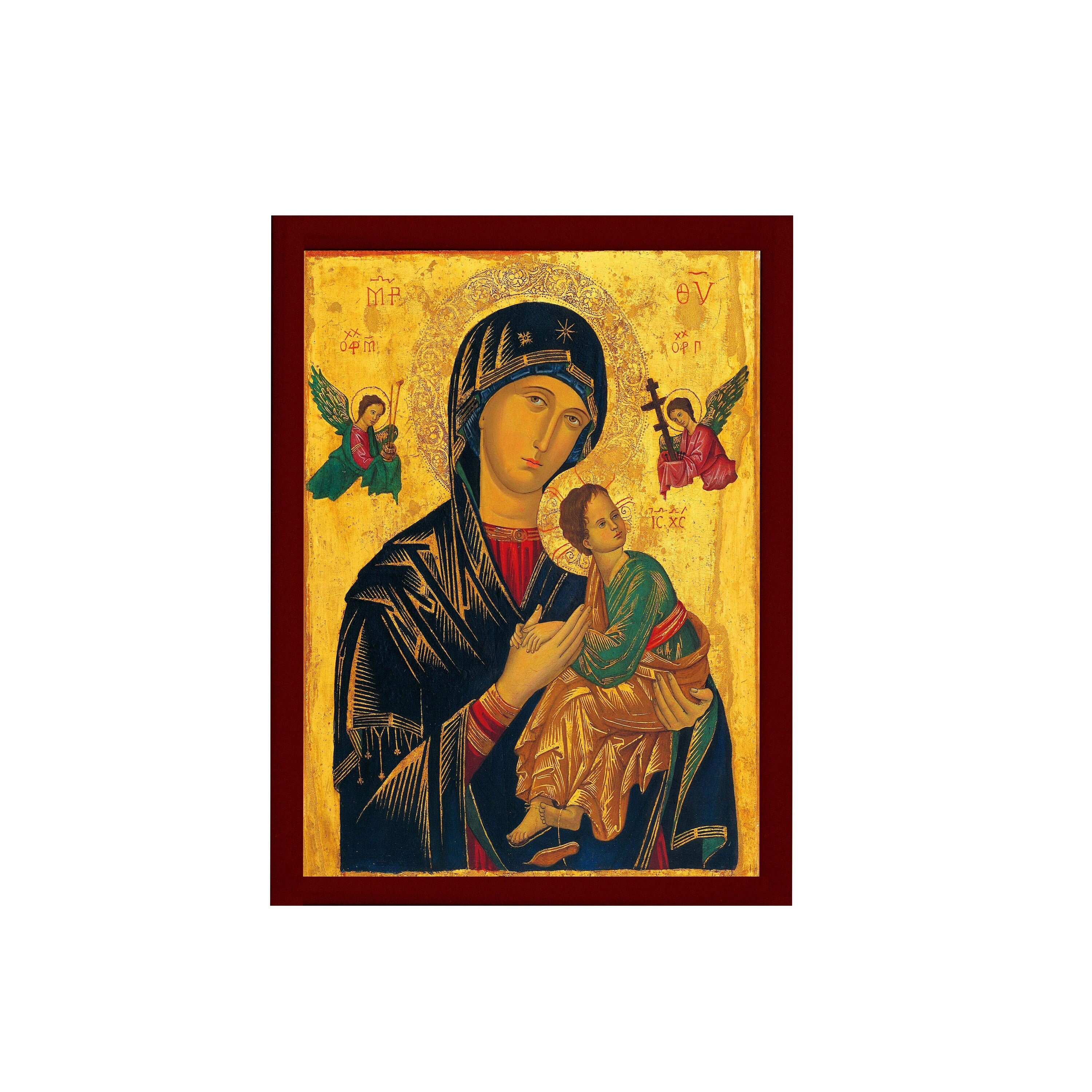 Our Lady of Perpetual Help Icon Handmade Greek Orthodox Icon - Etsy