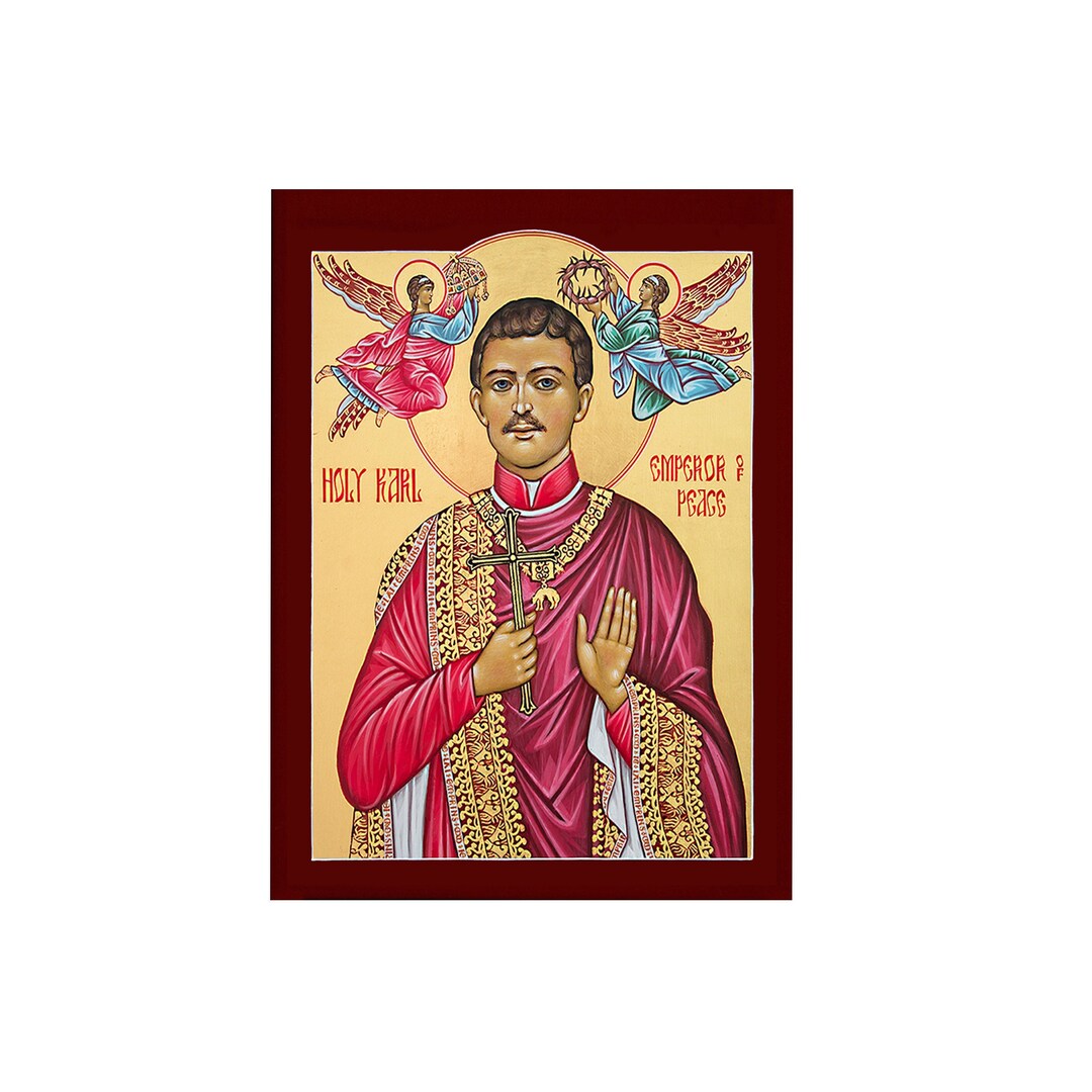 Saint Charles Icon of Austria, Handmade Christian Icon of St Karl ...