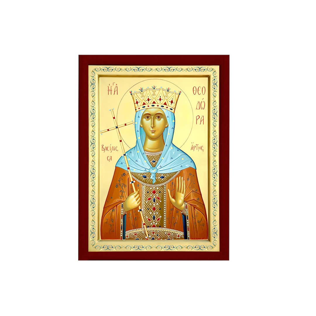 Saint Theodora Icon the Empress, Handmade Greek Orthodox Icon of St ...