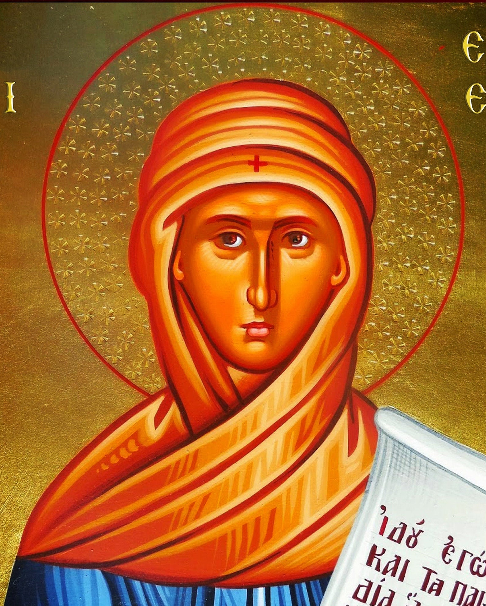 Saint Emmelia Icon Handmade Greek Orthodox Icon of St Emmelia | Etsy