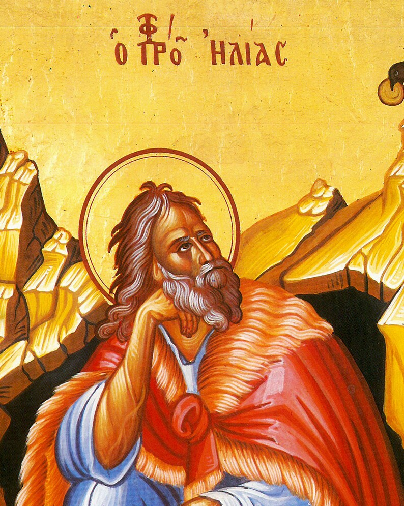 Prophet Elijah icon Handmade Greek Orthodox icon of Saint | Etsy
