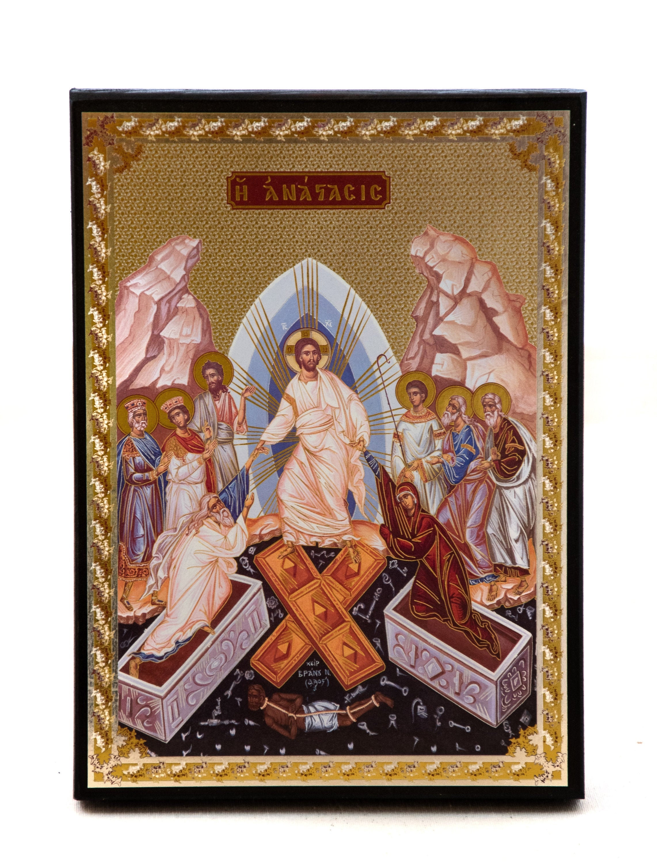 Resurrection Jesus Christ Icon Greek Orthodox Icon Byzantine | Etsy