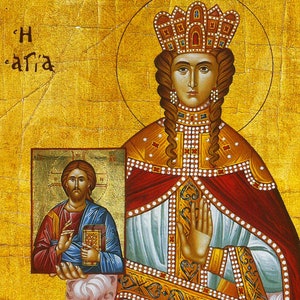 Saint Theodora Icon the Empress, Handmade Greek Orthodox Icon of St ...
