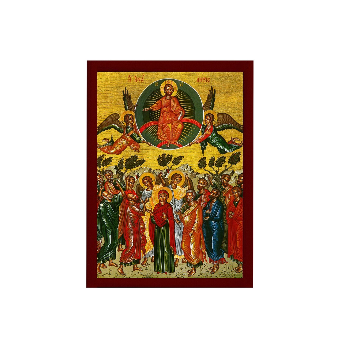 The Ascension of Jesus Christ Icon Handmade Greek Orthodox - Etsy