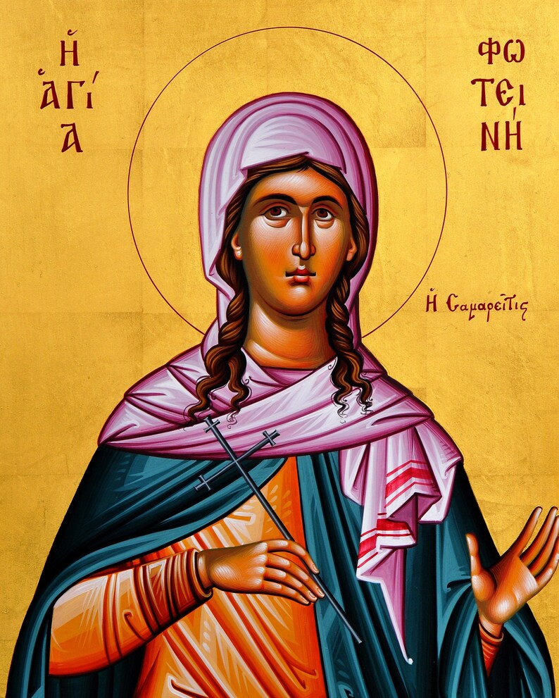 Saint Photine Icon Handmade Greek Orthodox Icon St Photene - Etsy