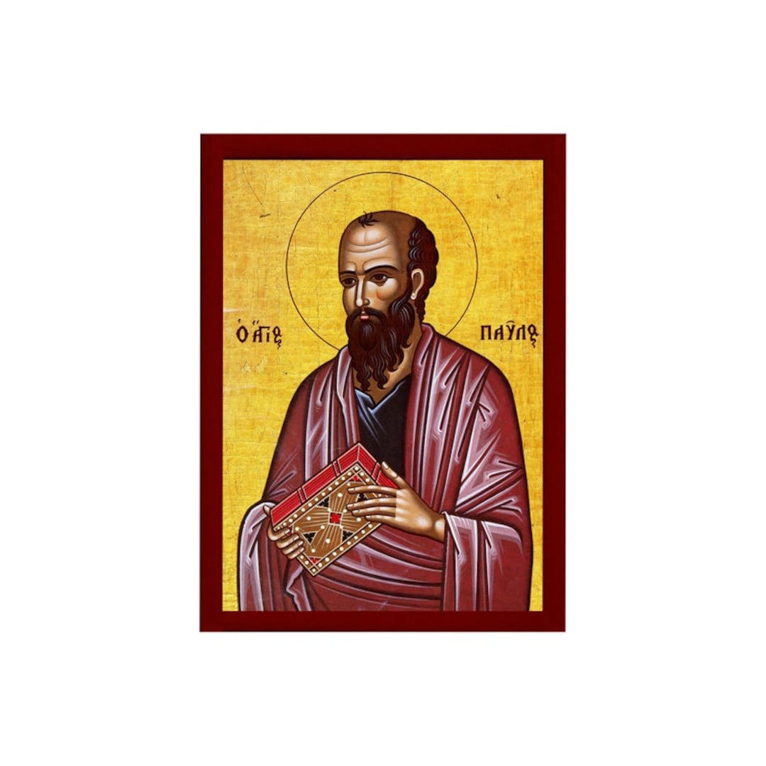 Apostle Paul Icon, Handmade Greek Orthodox Icon of St Paul the Apostle ...