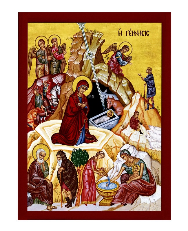 Nativity of Jesus Christ Icon Handmade Greek Orthodox Icon - Etsy Canada