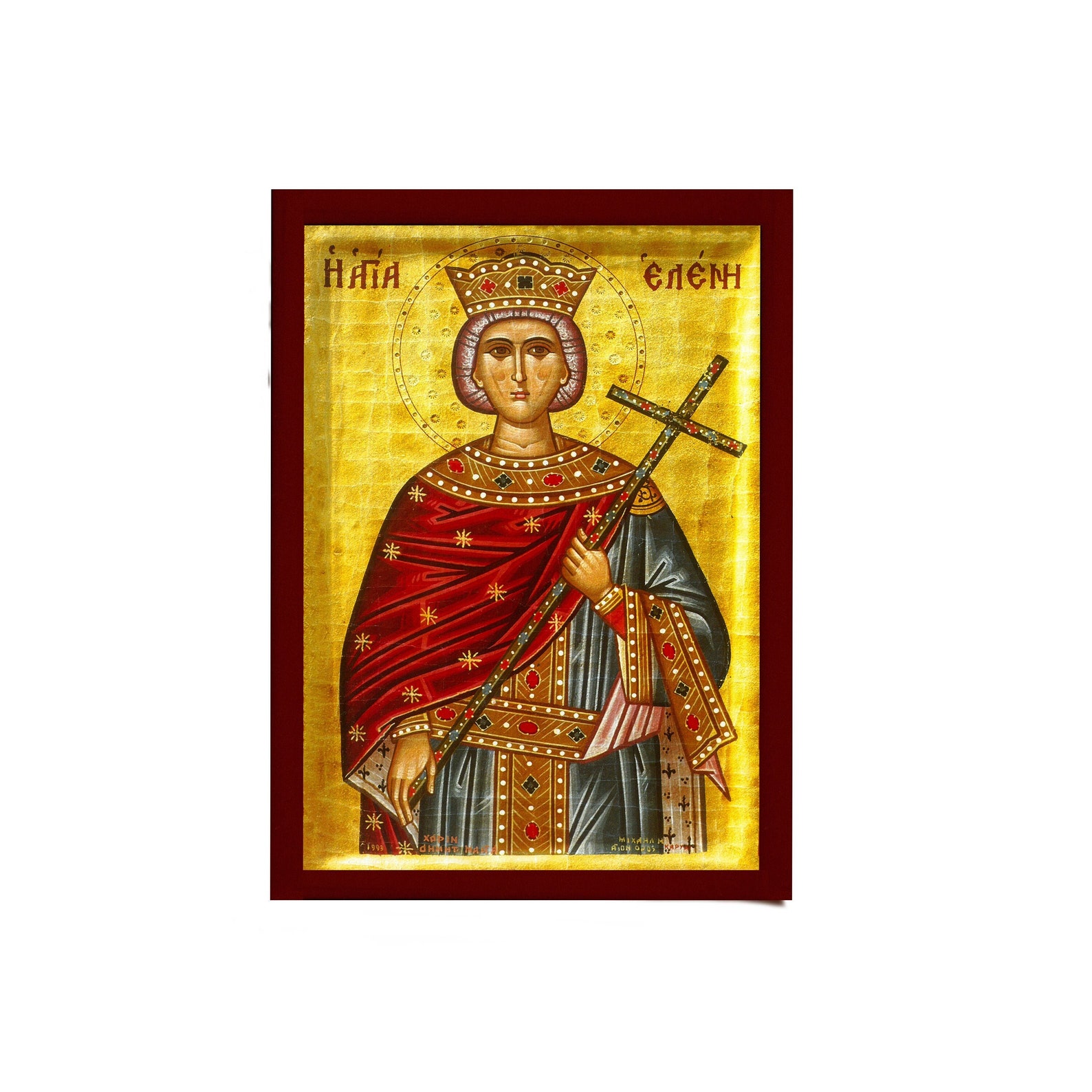 Saint Helen Icon, Handmade Greek Christian Orthodox Icon of St Helen ...