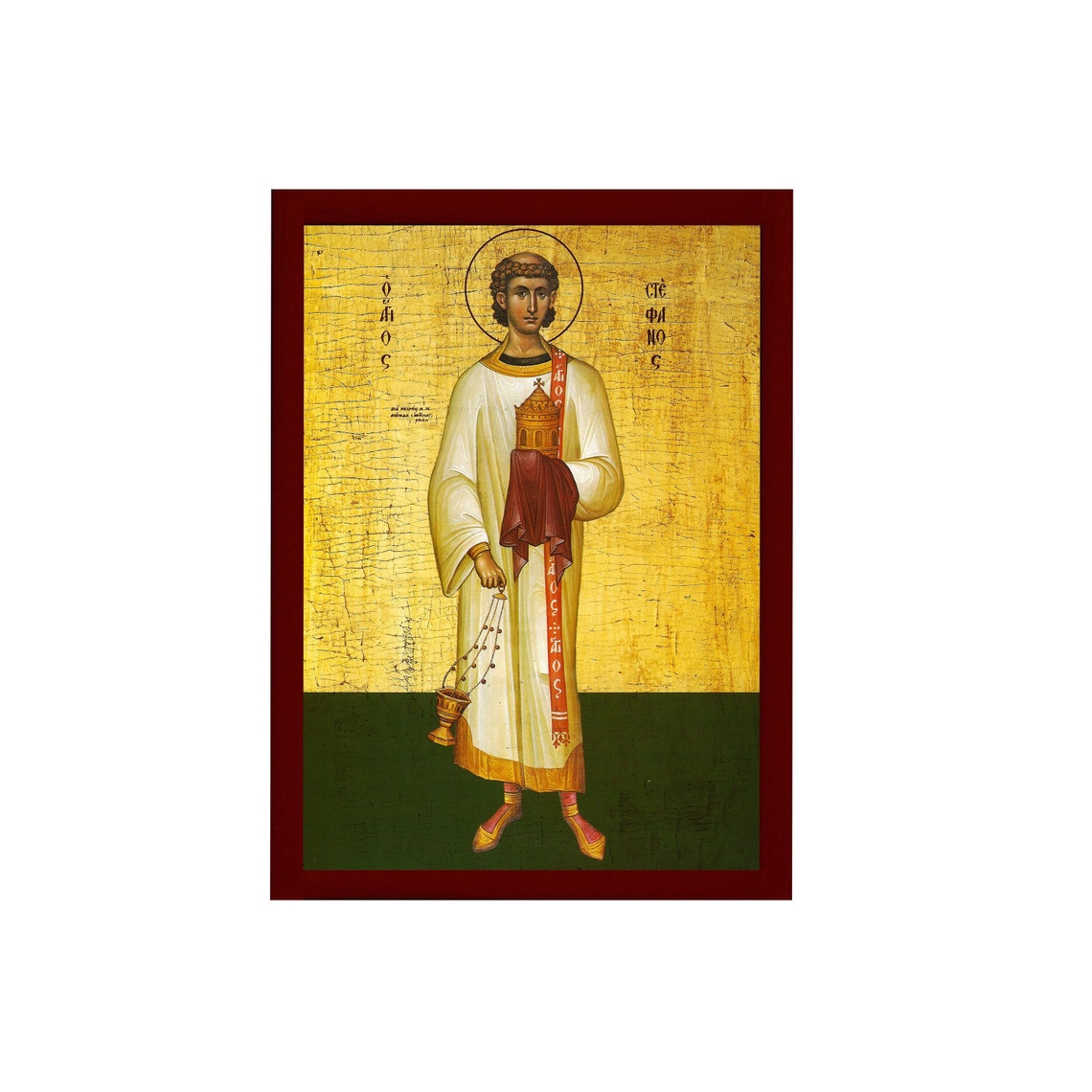 Saint Stephen Icon Handmade Greek Orthodox Icon St Stephen - Etsy