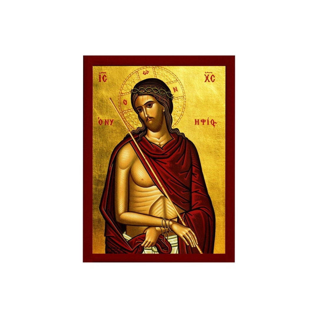 Jesus Christ Icon Nymphios, Handmade Greek Orthodox Icon of Our Lord ...