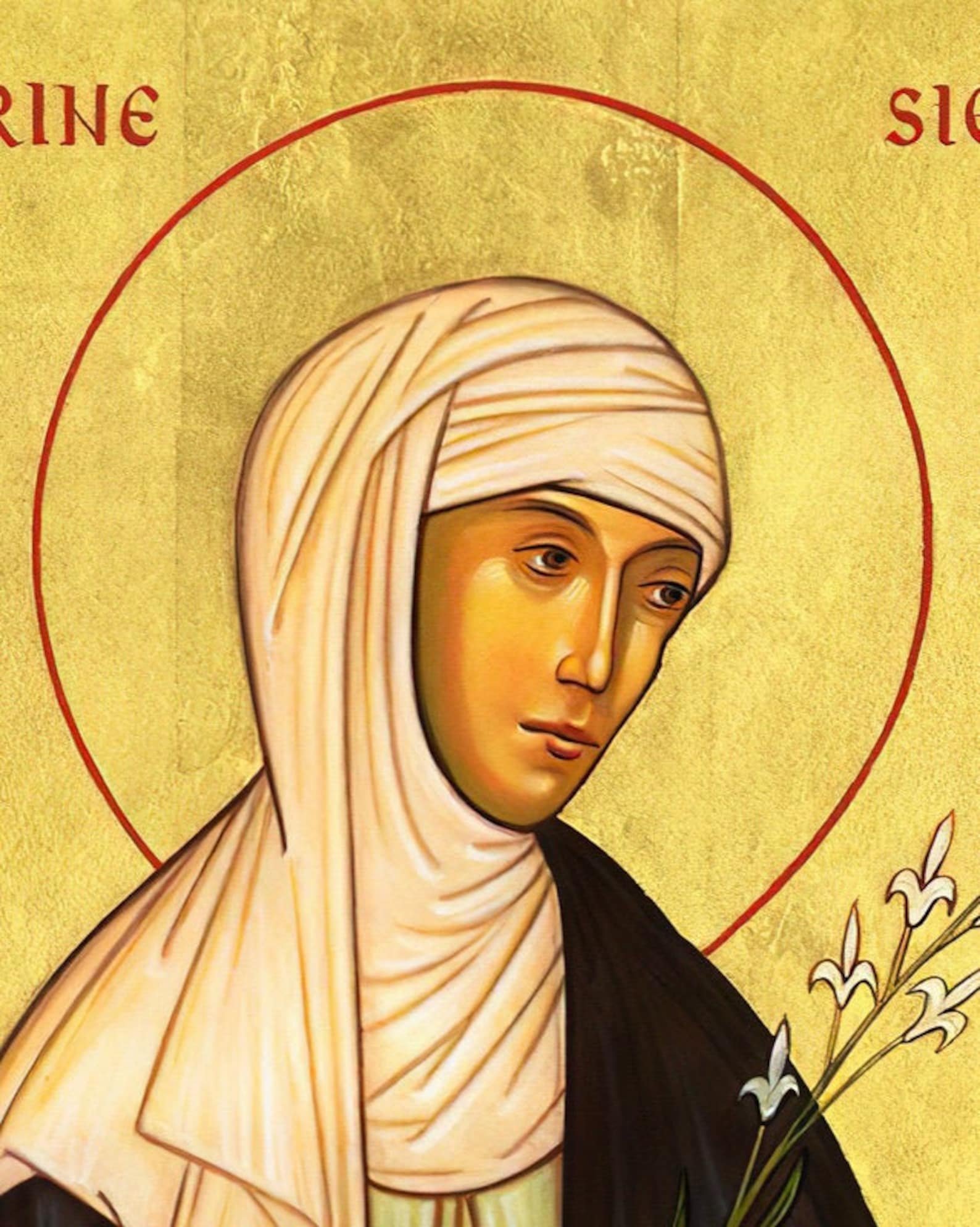 Saint Catherine of Siena Icon Handmade Greek Catholic - Etsy