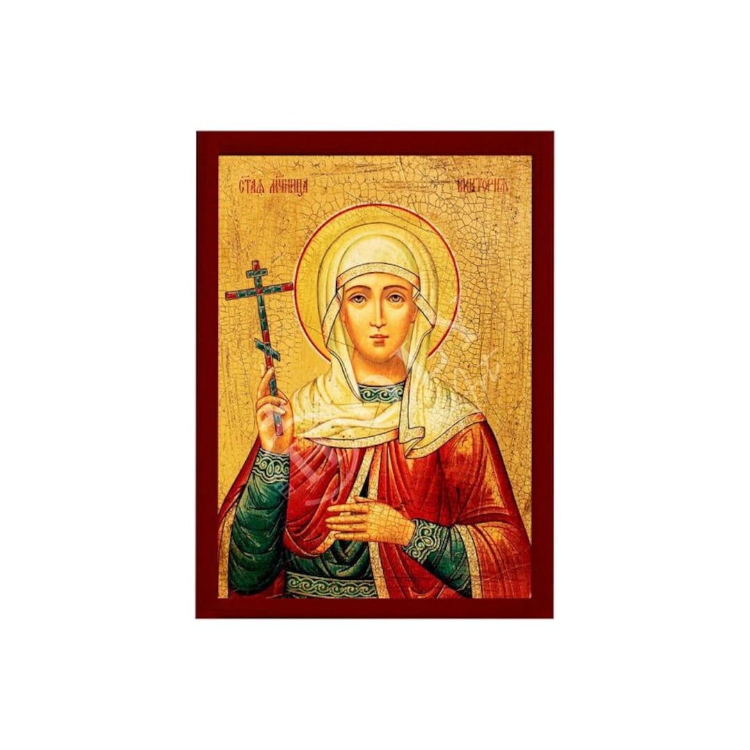 Saint Victoria Icon, Handmade Greek Orthodox Icon of St Victoria ...