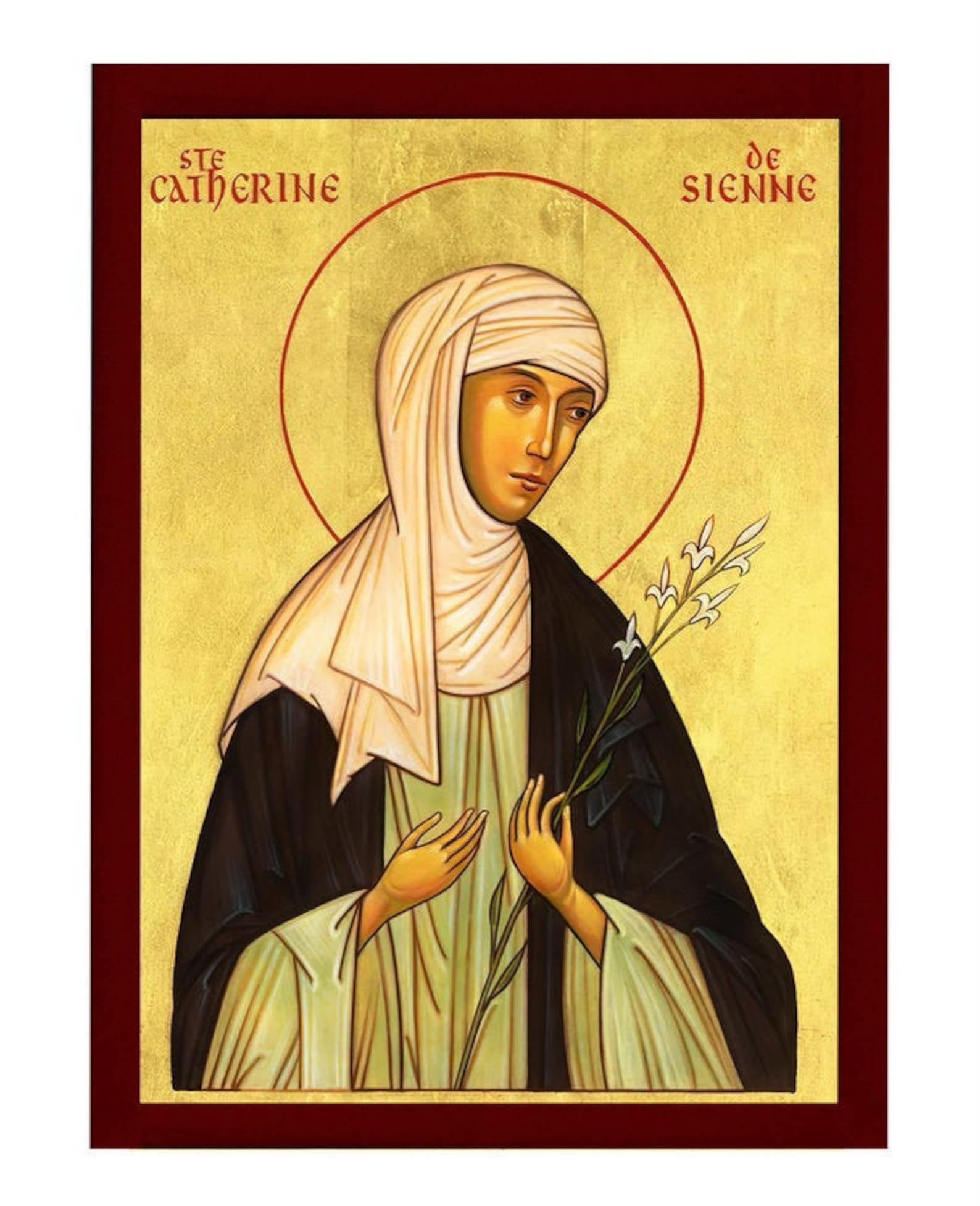 Saint Catherine of Siena Icon Handmade Greek Catholic - Etsy