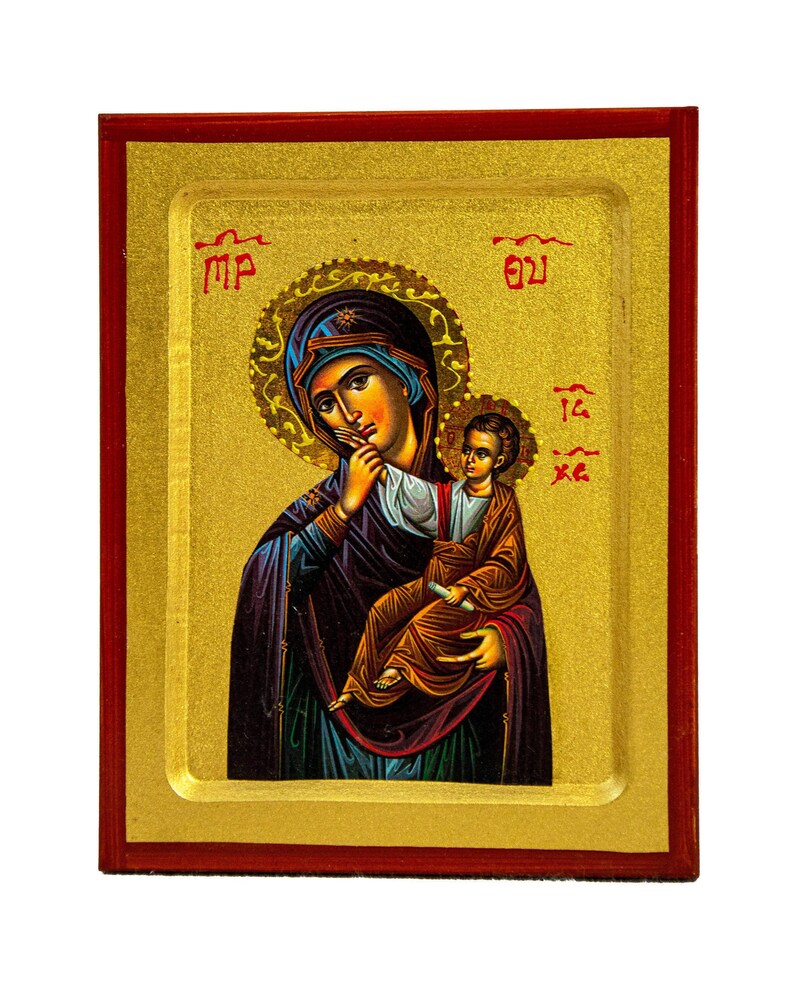 Virgin Mary Icon Panagia Paramythia Handmade Greek Orthodox - Etsy