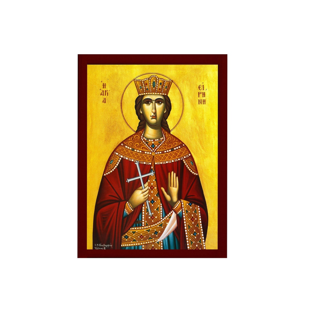 Saint Irene Icon, Handmade Greek Orthodox Icon of St Irene of ...
