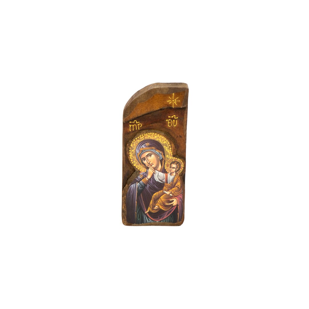 Virgin Mary Icon Panagia Paramythia, Handmade Greek Orthodox Icon of ...