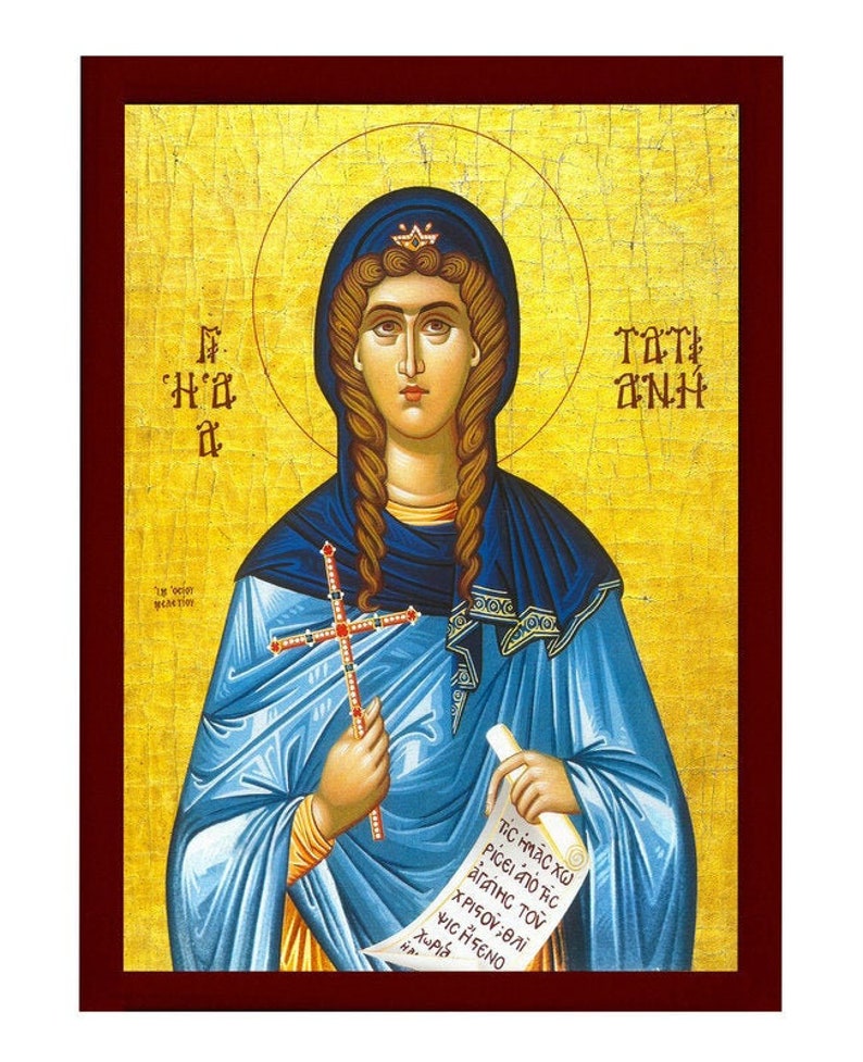 Saint Tatiana Icon Handmade Greek Orthodox Icon St Tatiana of - Etsy