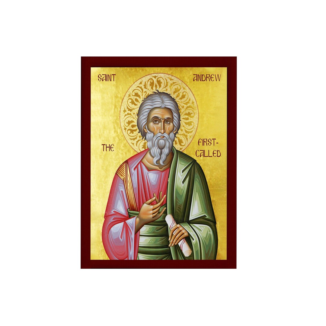 Saint Andrew Icon the Apostle, Handmade Greek Orthodox Icon of St ...