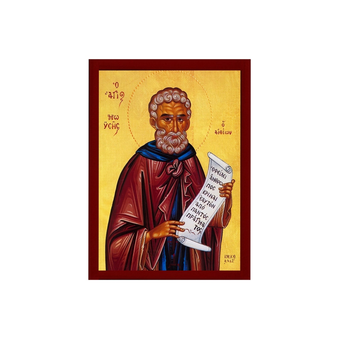 Saint Moses Icon, Handmade Greek Orthodox Icon St Moses the Black ...