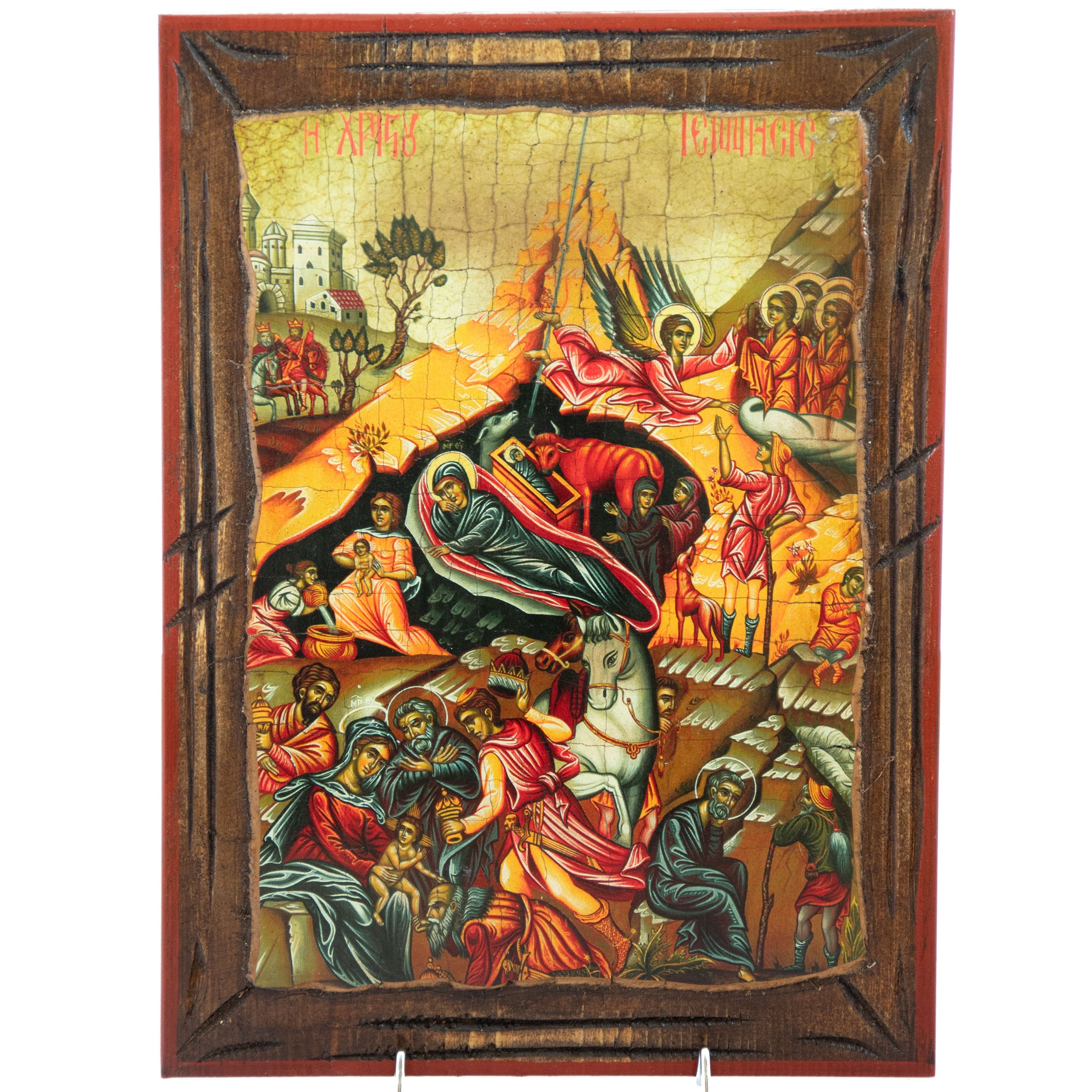 Nativity Jesus Christ Icon Birth of Jesus Handmade Greek - Etsy