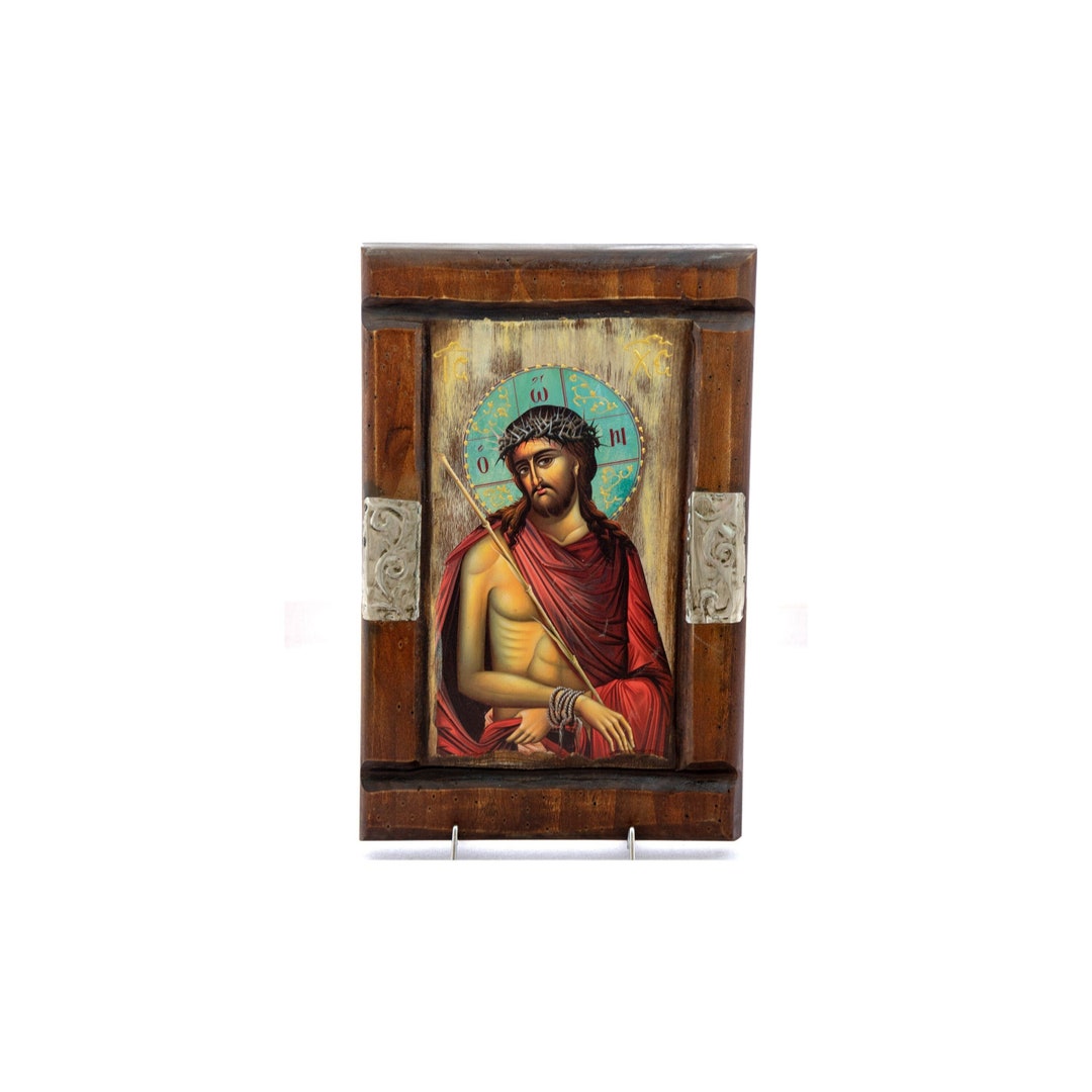 Jesus Christ Icon Handmade Greek Orthodox Icon of Nymphios - Etsy