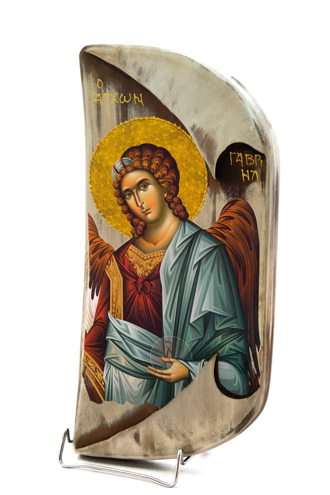 Archangel Gabriel Icon Handmade Greek Orthodox Icon of St - Etsy