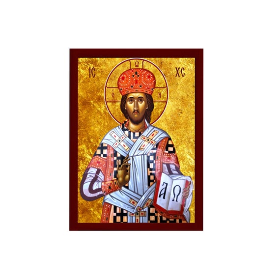 Jesus Christ Icon the Great High Priest Handmade Greek | Etsy