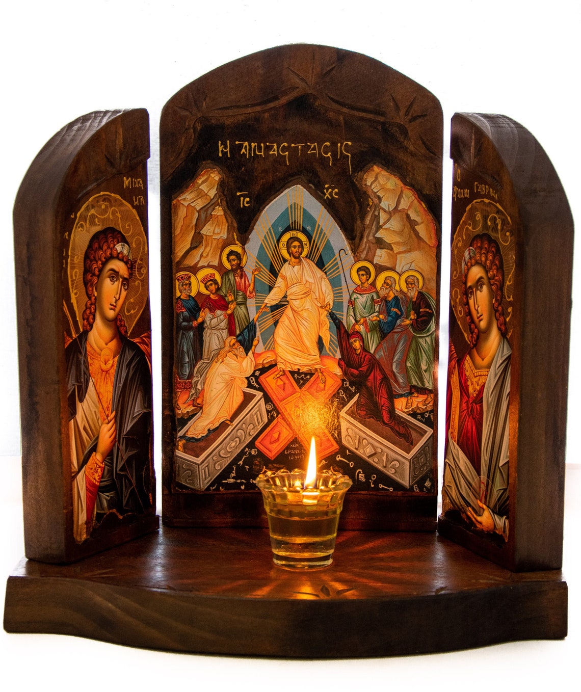 Christian Iconostasis With Resurrection of Jesus Christ - Etsy