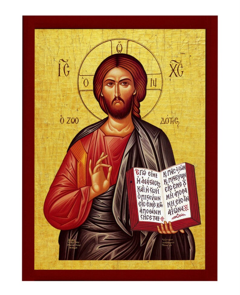 Jesus Christ Icon Handmade Greek Orthodox Icon of Our Lord - Etsy