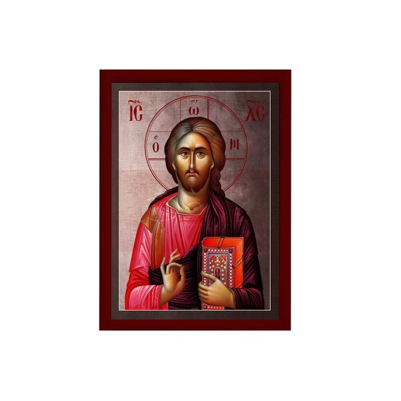 Jesus Christ Icon Handmade Greek Orthodox Icon of Our Lord - Etsy
