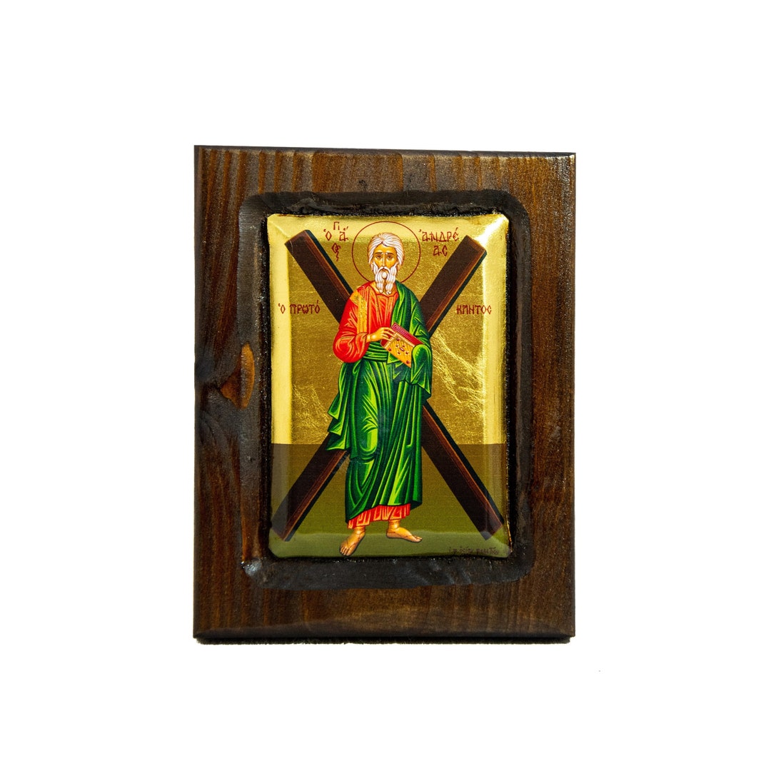 Saint Andrew Icon the Apostle, Handmade Greek Orthodox Icon of St ...