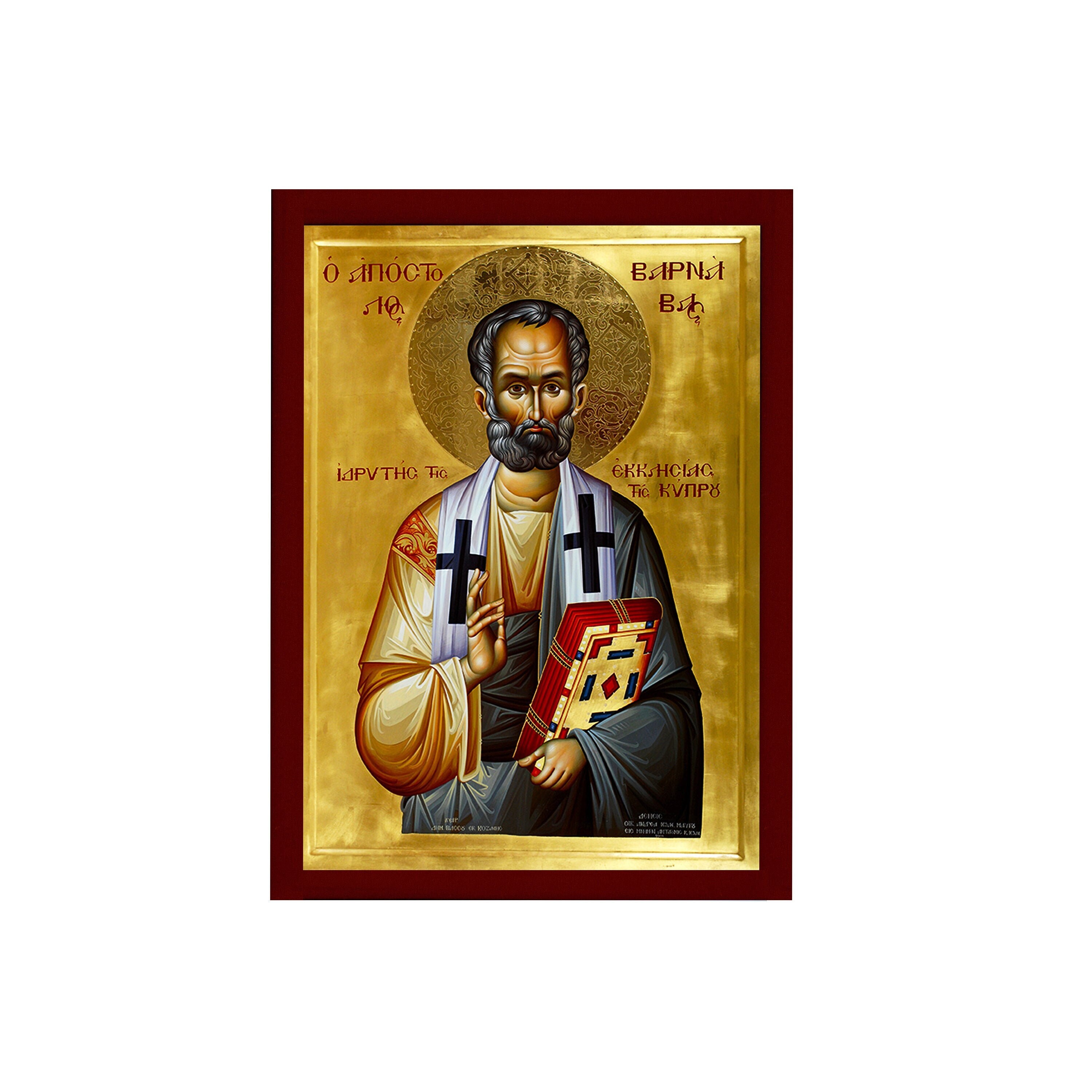 Apostle Barnabas Icon Handmade Greek Orthodox Icon of St | Etsy