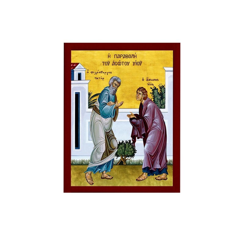 The Parable of Prodigal Son Icon Handmade Greek Orthodox Icon - Etsy