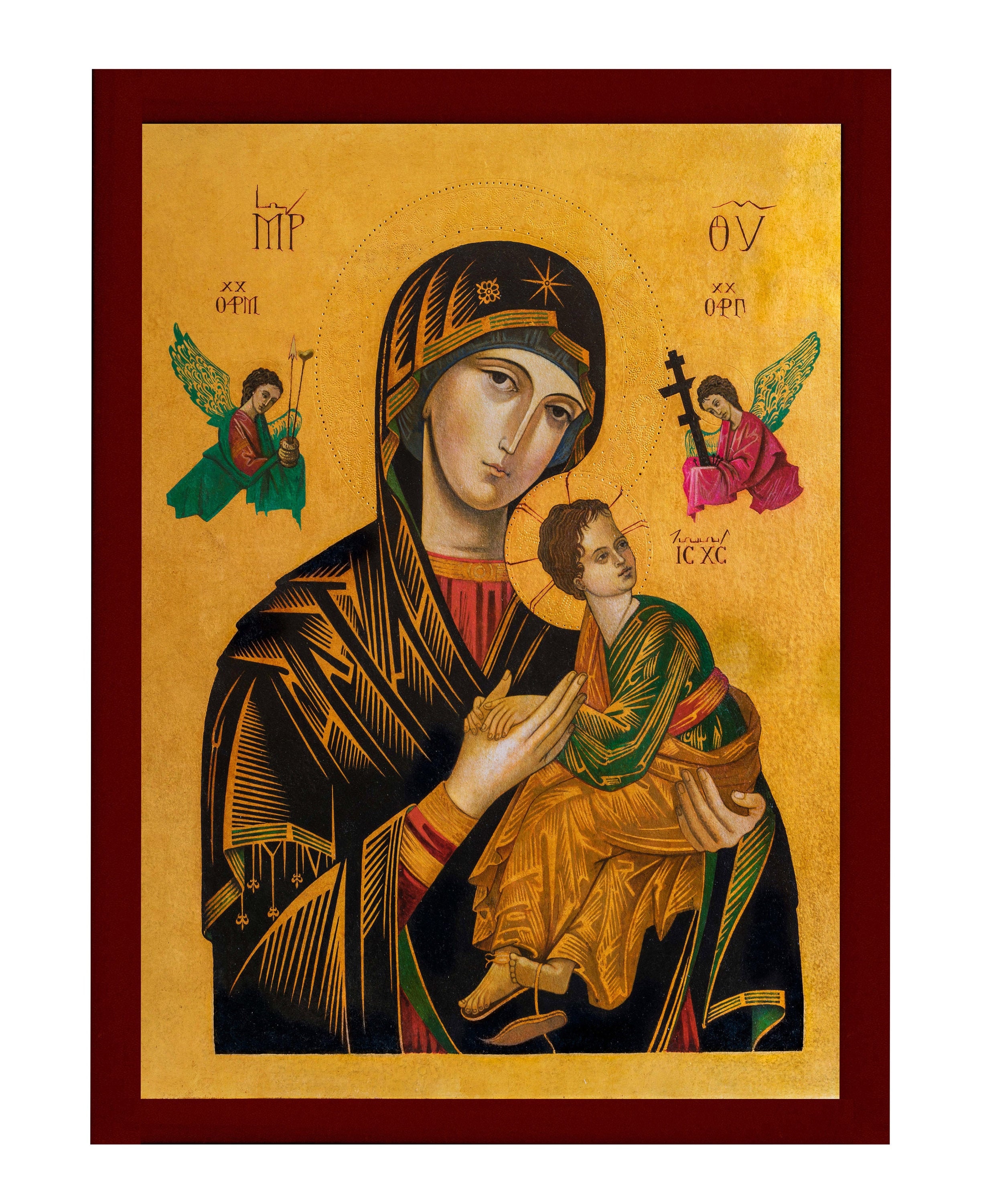Our Lady of Perpetual Help Icon Handmade Greek Orthodox Icon - Etsy