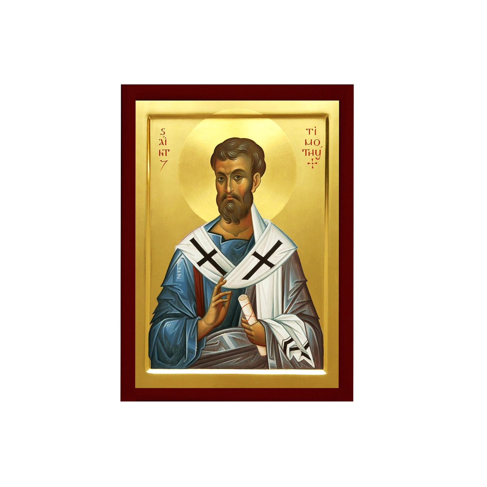 Saint Timothy Icon Handmade Greek Orthodox Icon of St Timothy - Etsy
