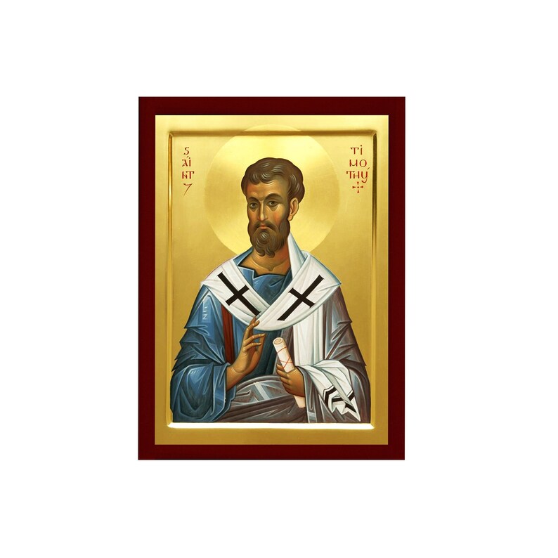 Saint Timothy Icon Handmade Greek Orthodox Icon of St Timothy - Etsy