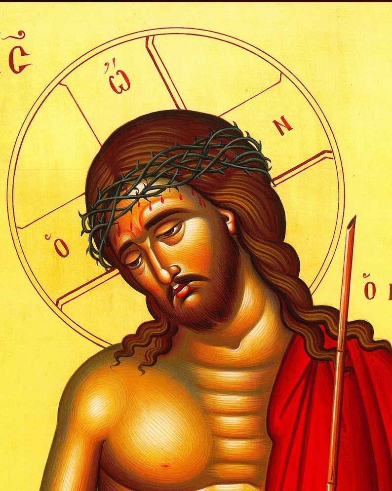 Jesus Christ Icon Nymphios Handmade Greek Orthodox Icon of - Etsy