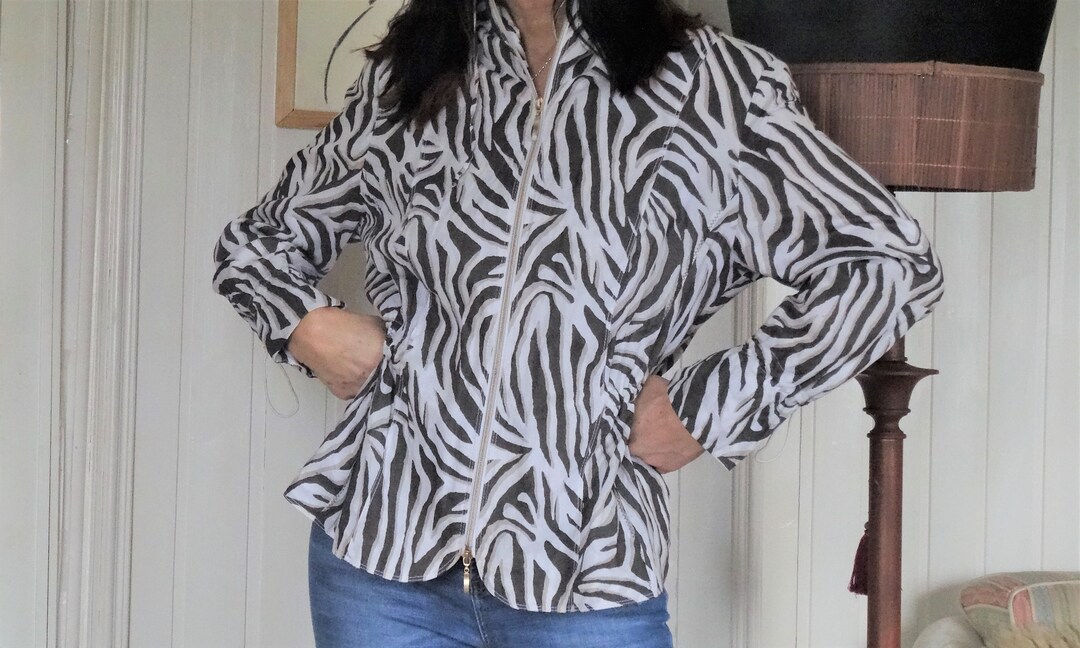 Gerry Weber Vintage Windbreaker parka /zebra Pattern With Light ...