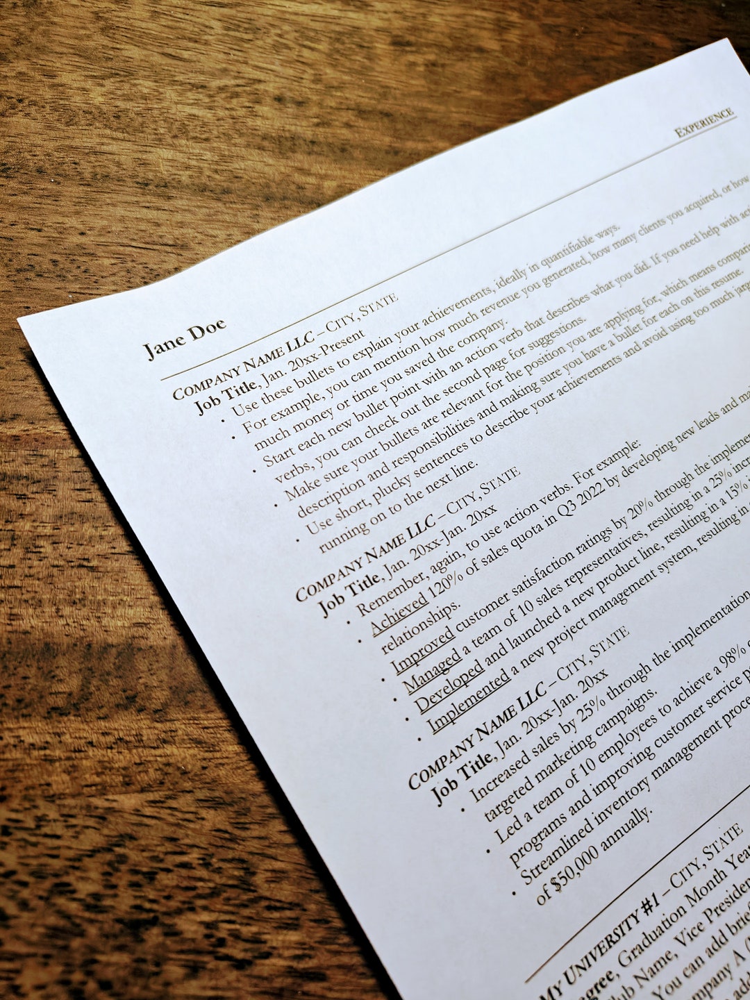 Classic Resume Template - Excellent for Law Students, Lawyers, and ...