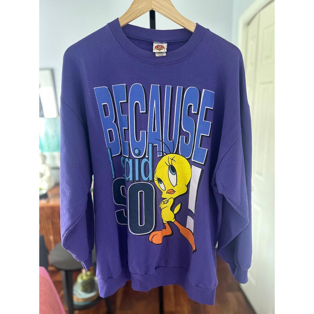 Looney Tunes Tweety Bird 90s Vintage Graphic Oversized Sweatshirt ...