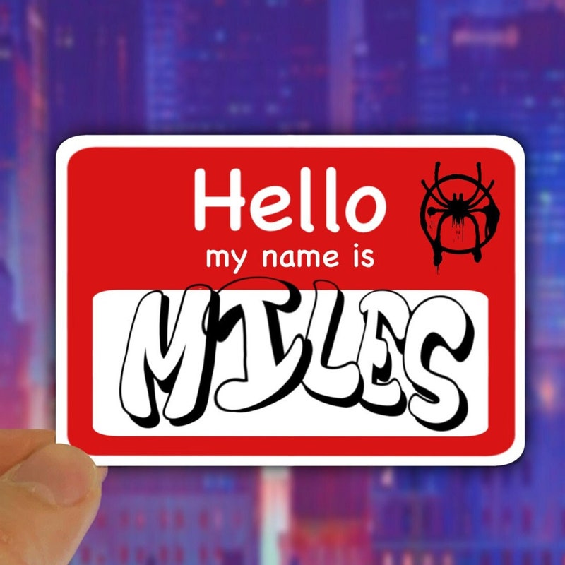 Spider Man Name Tag - Etsy