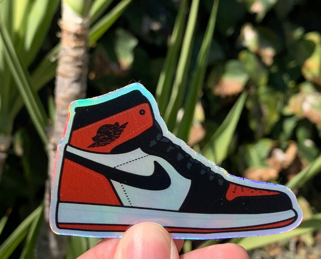 MJ Shoe (holographic) Sticker, MJ Shoe Sticker, MJ Ones Sticker ...