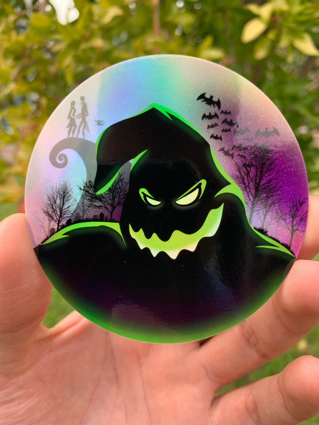 Oogie Boogie Holographic Sticker, Oogie Boogie Sticker, Holographic ...