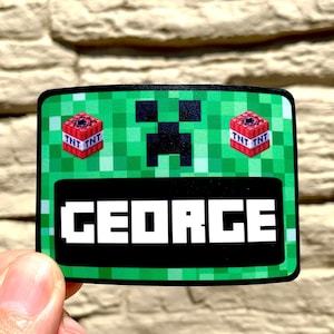 Creeper, Minecraft, Name Tags, Tags, Item Tags, School, Sticker, Back ...