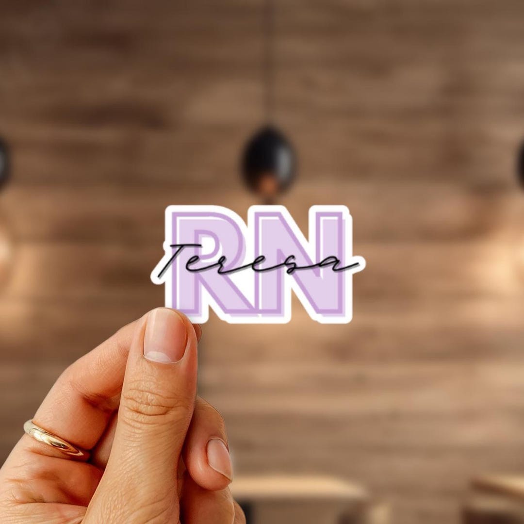Custom RN Nurse Sticker With Name – Personalized Registered Nurse Vinyl ...